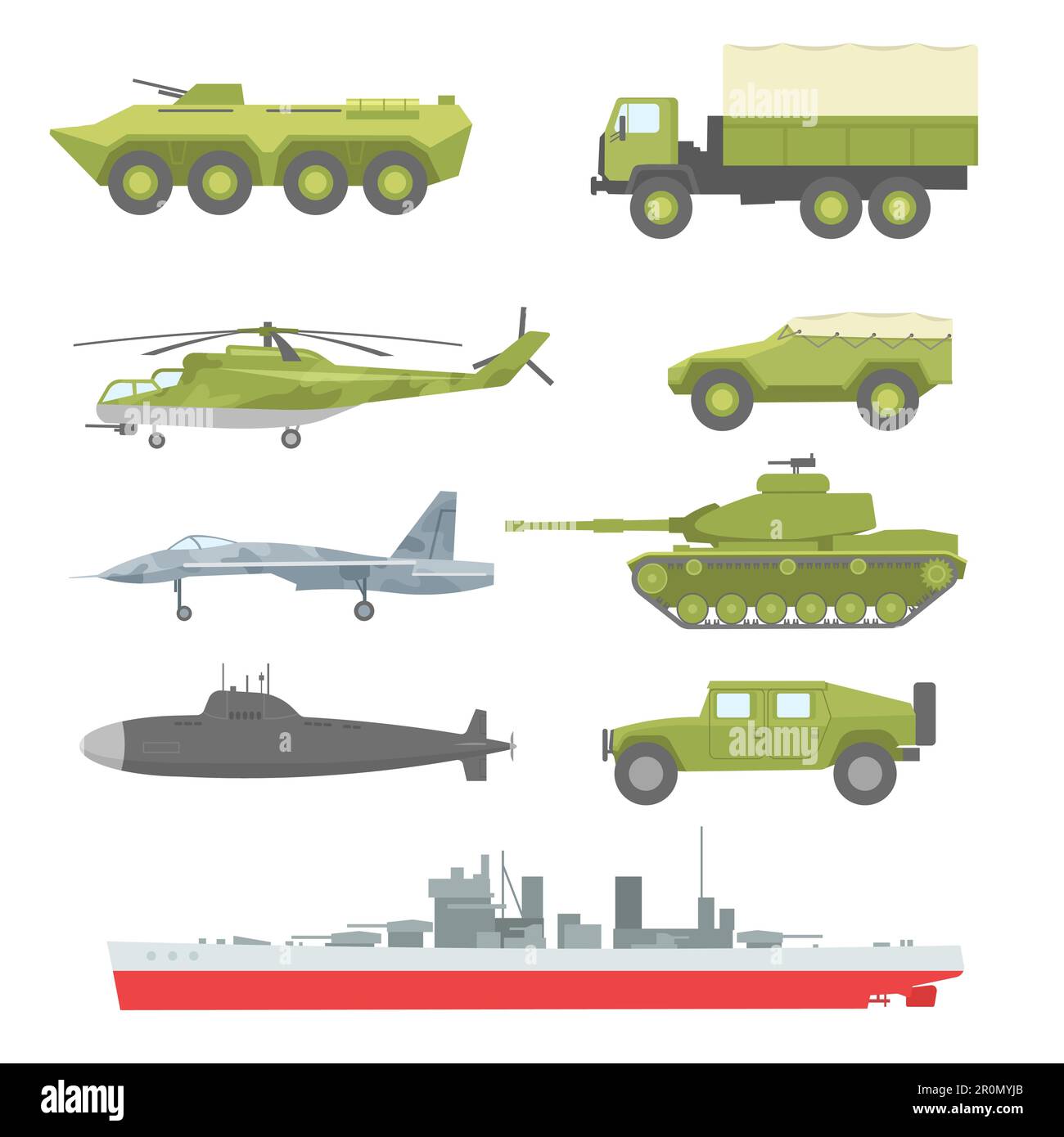 Creative military technics collection for web design Stock Vector Image ...