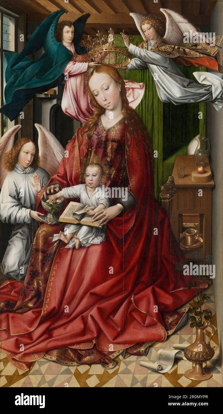 Virgin and Child Crowned by Angels Date: 1490/95 Artist: Colijn de ...