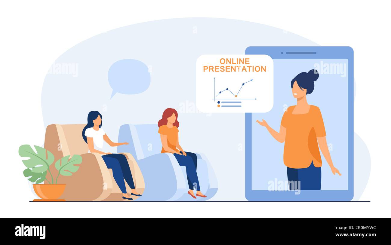 Two two women business presentation Stock Vector Images - Alamy