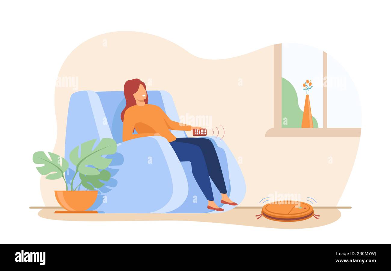 Using tv remote control Stock Vector Images - Alamy