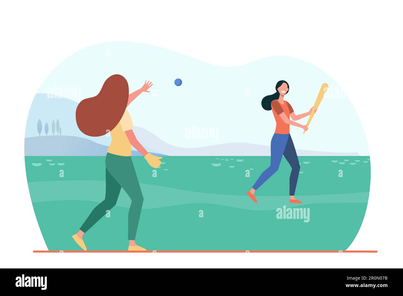 Woman standing playing game on Stock Vector Images - Alamy