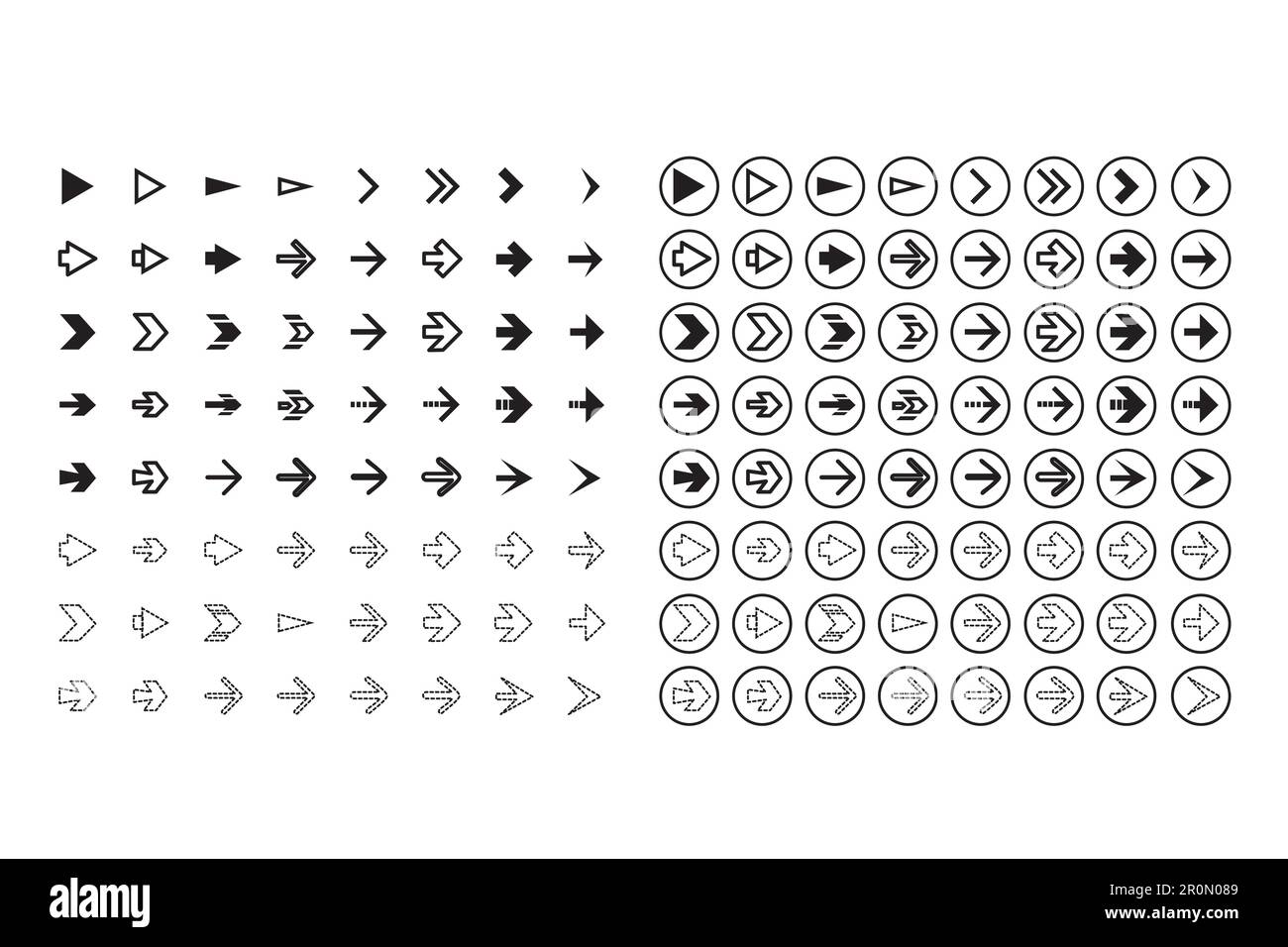 Isolated arrows set, undo and previous buttons. Vector Stock Vector Image & Art - Alamy