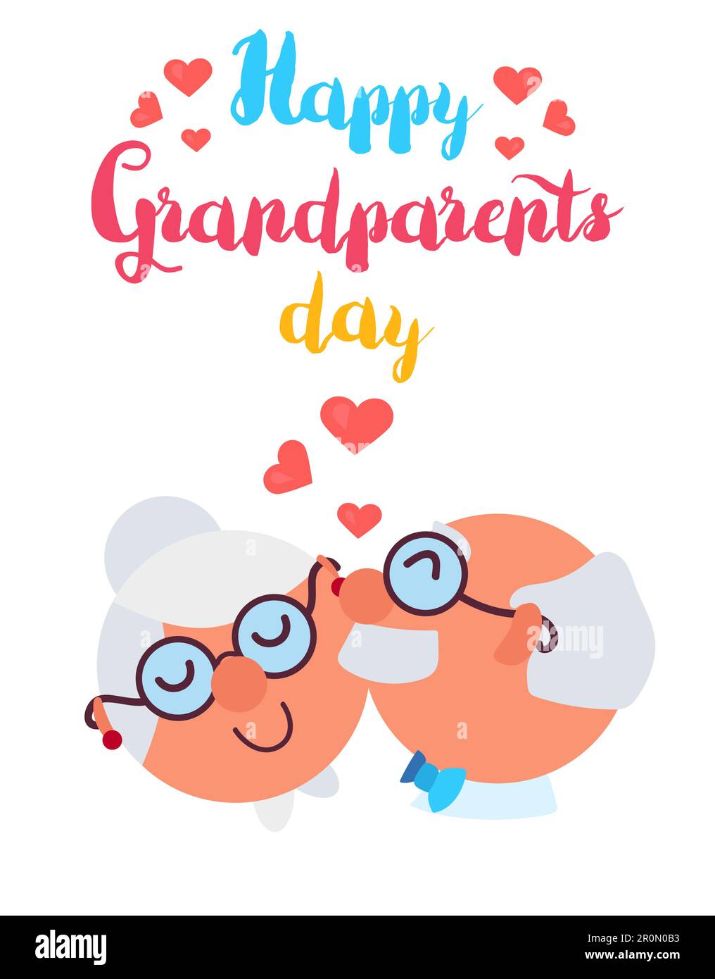 Happy Grandparents Day Greeting Banner with dancing and smiling ...