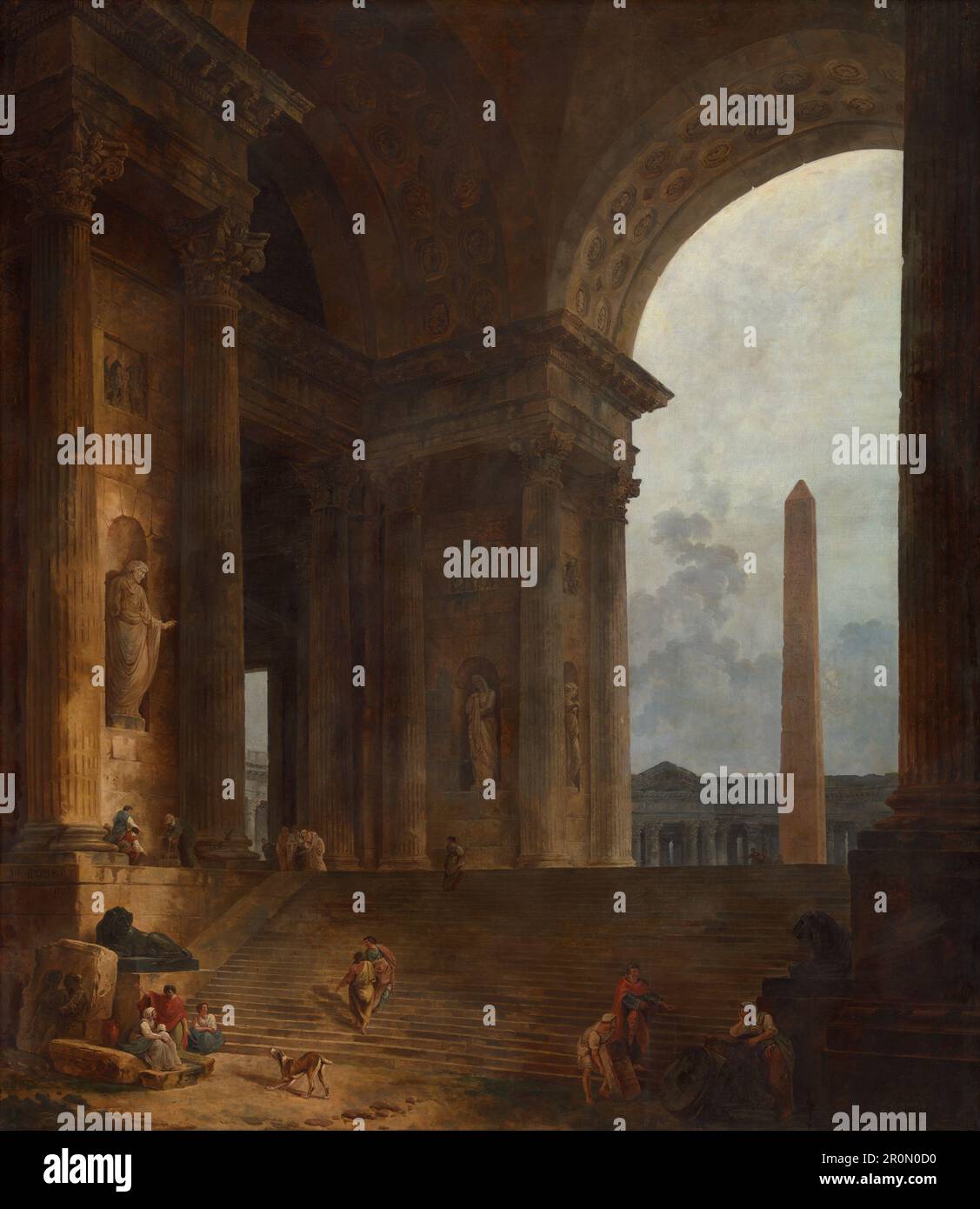 The Obelisk Date: 1787/88 Artist: Hubert Robert French, 1733-1808 Stock ...