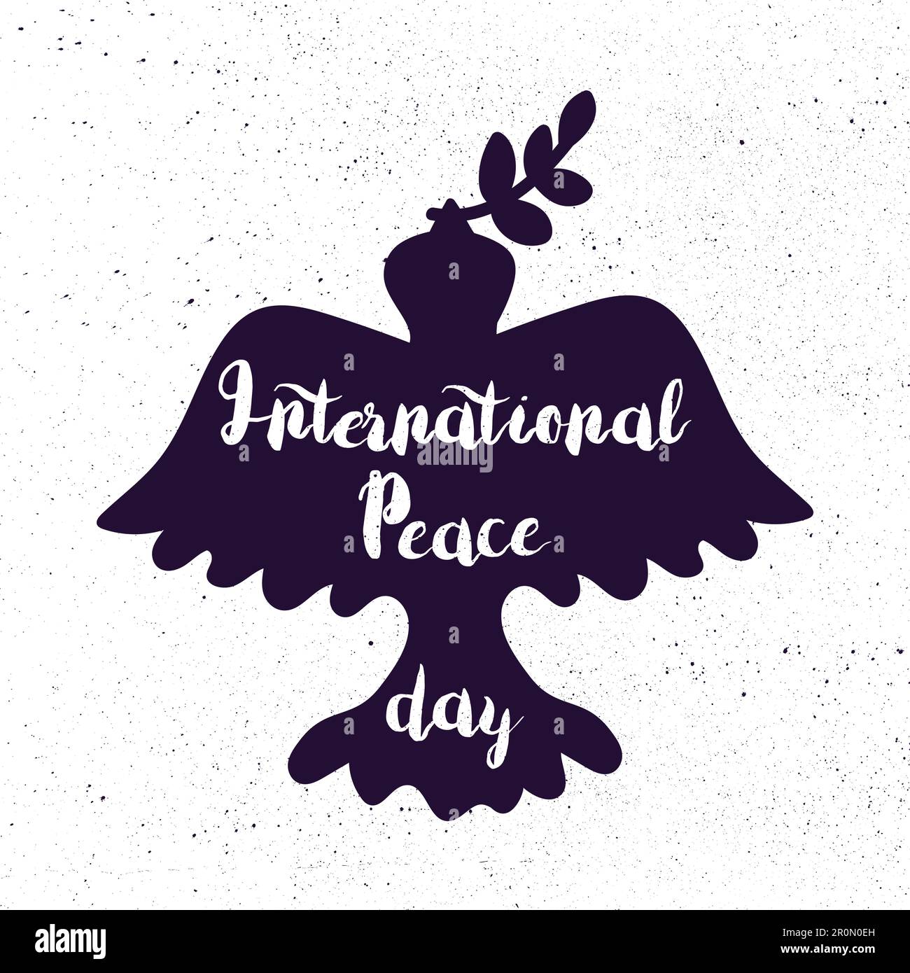 International Peace Day Banner With Dove. Vector Stock Vector Image ...