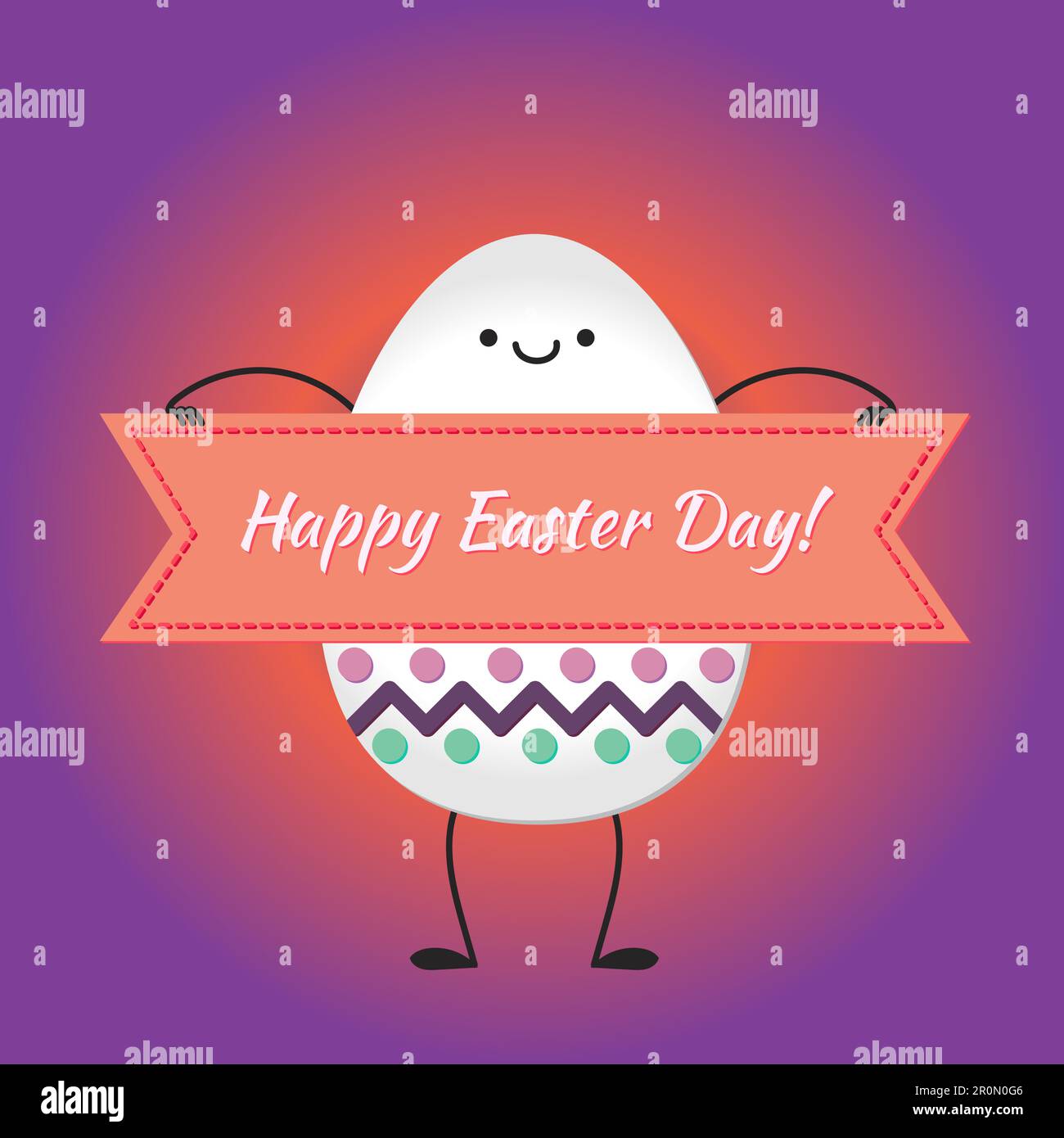 Happy easter with happy dancing egg. Vector Stock Vector Image & Art ...