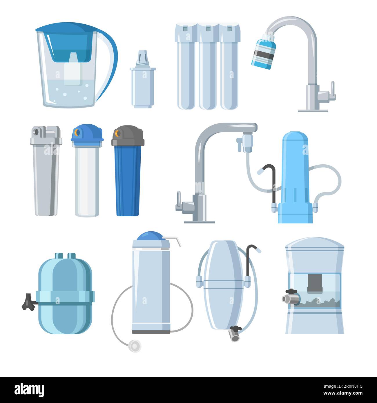 Water purification system filters Cut Out Stock Images & Pictures - Alamy