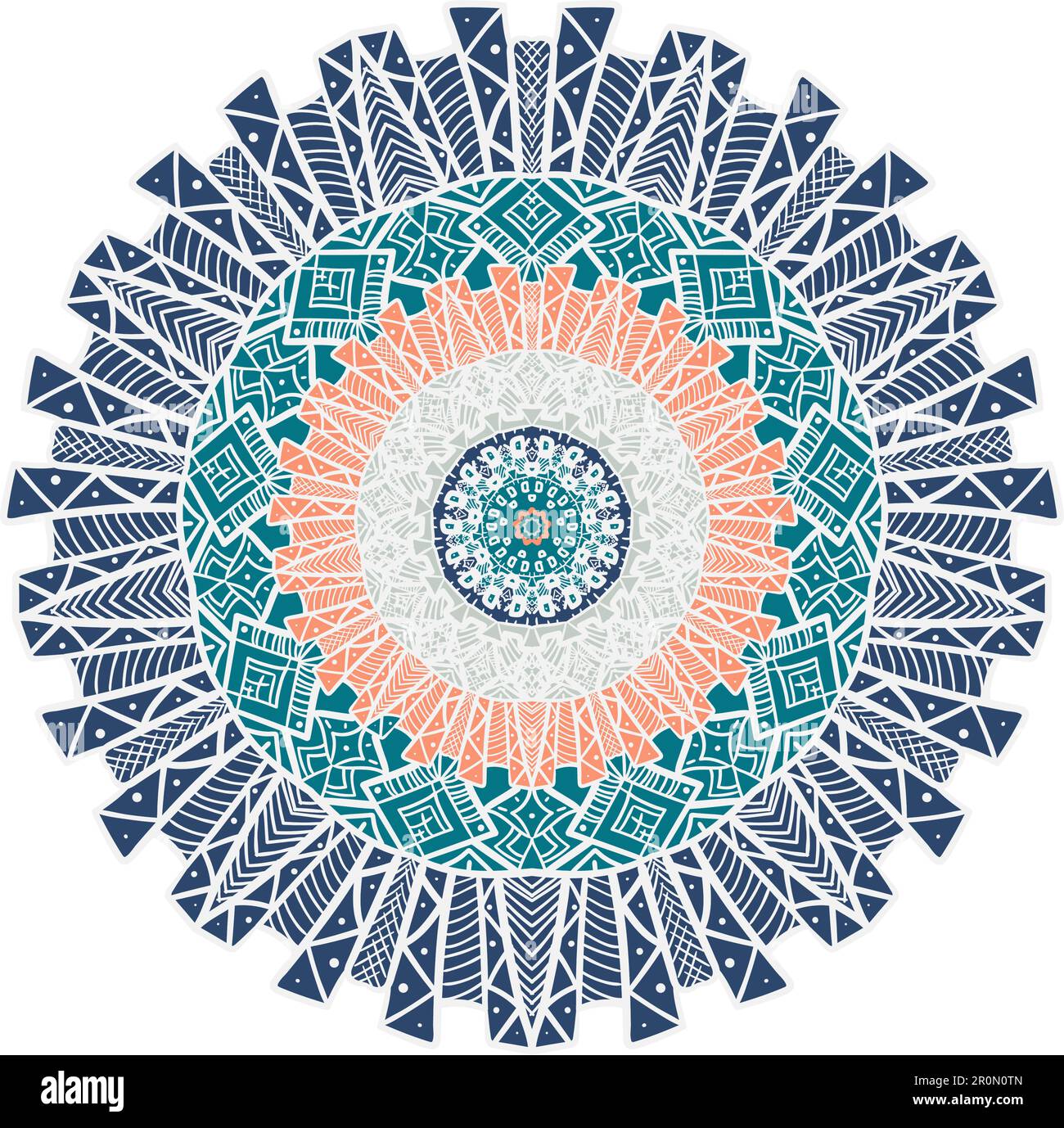 Hand drawn Mandala in arabic, indian, islam and ottoman culture ...