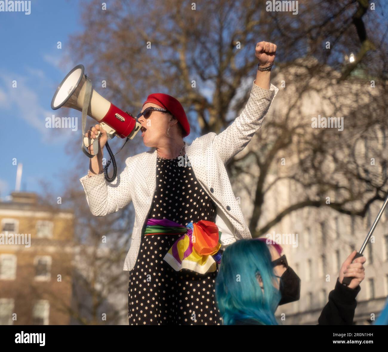 Sarah Jane Baker Trans Activism Outside Downing Street Stock Photo - Alamy