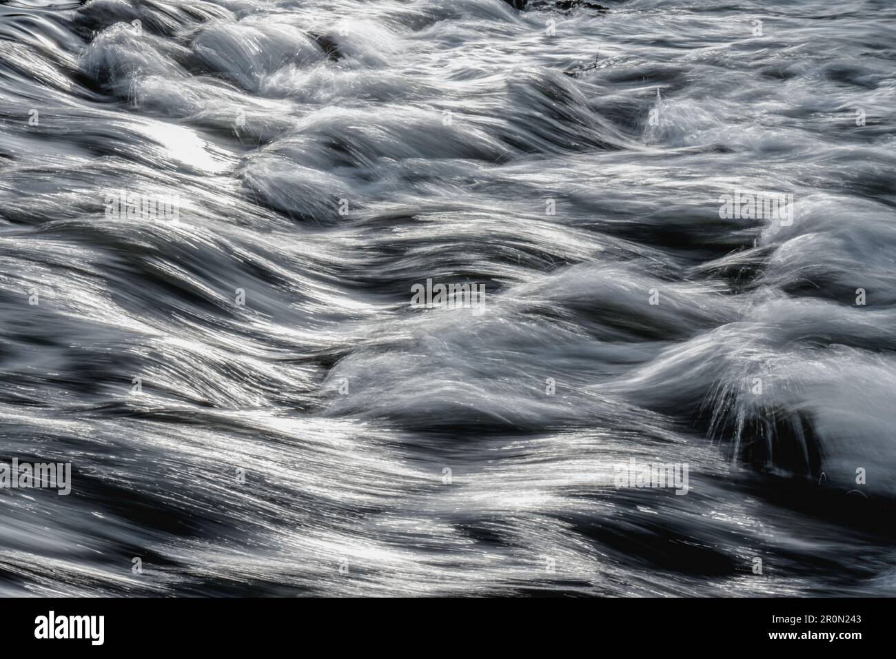 Smooth flow of fast rushing water Stock Photo - Alamy