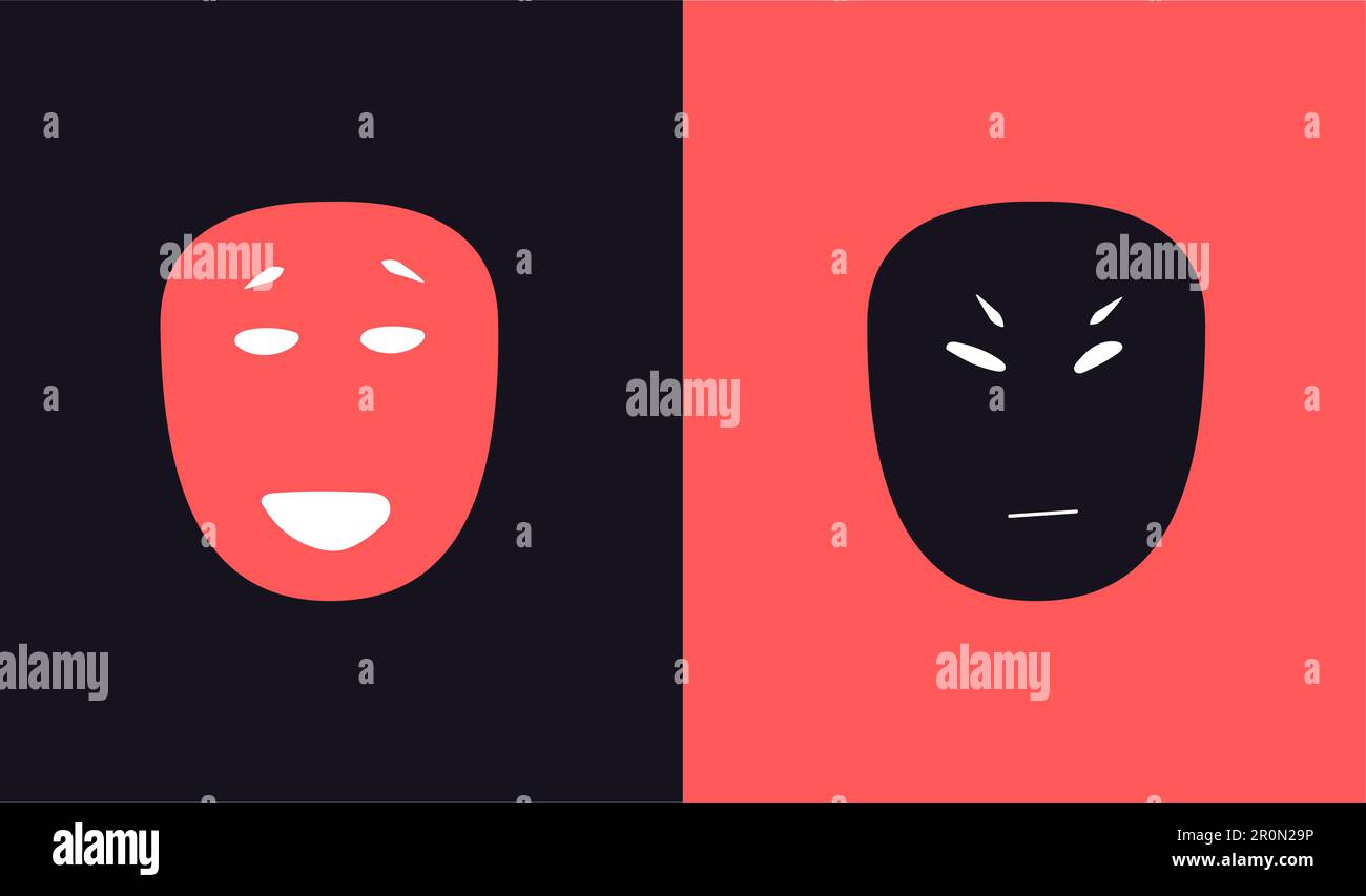 Duality in man. Illustration of the problem with human mentality ...