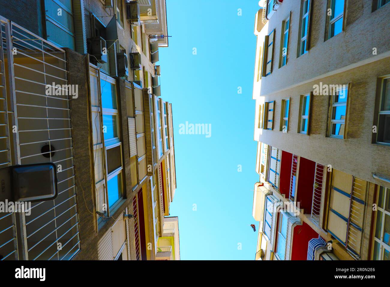 View from between two buildings hi-res stock photography and images - Alamy