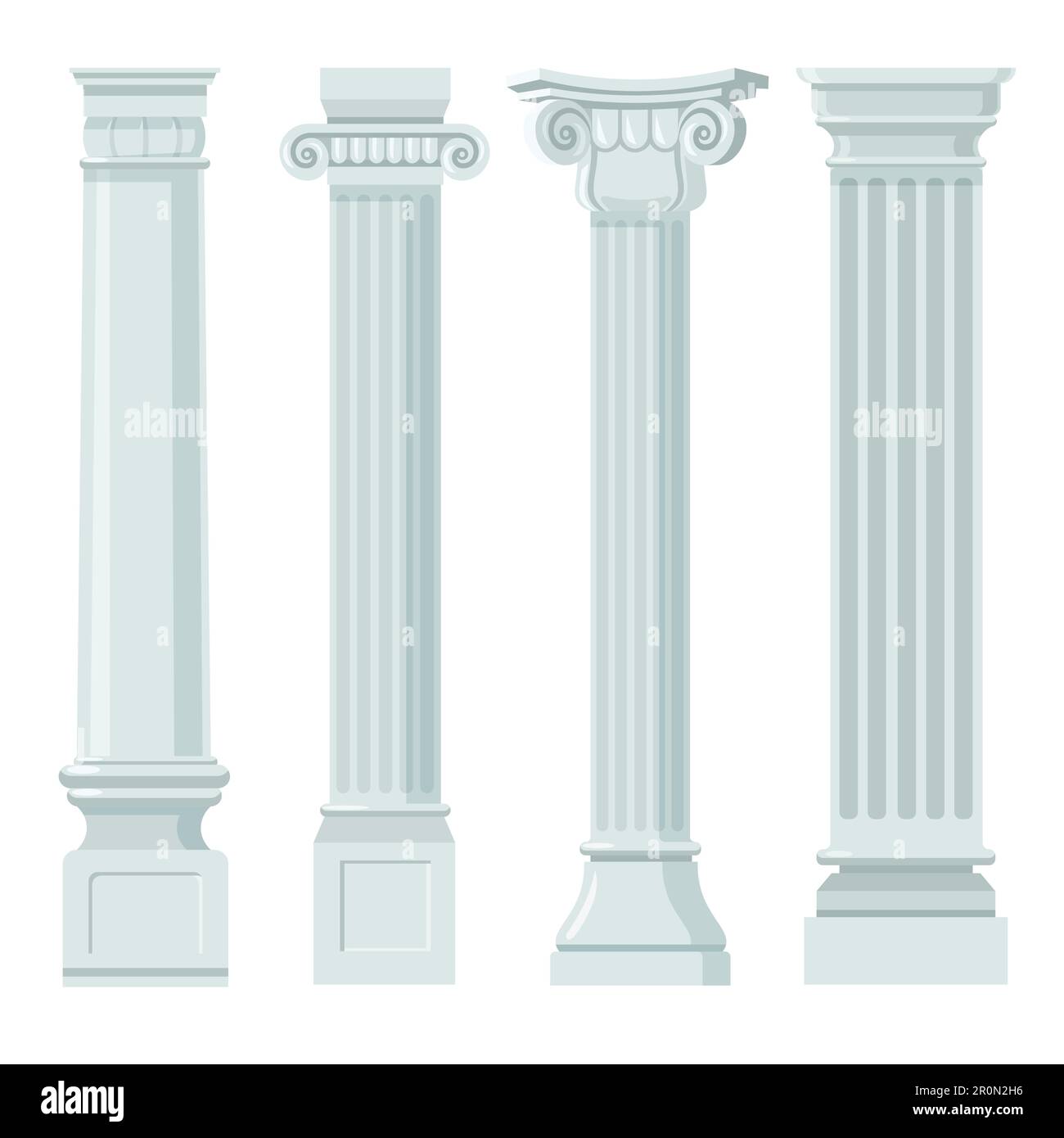 Vintage classic columns flat set for web design Stock Vector Image & Art - Alamy
