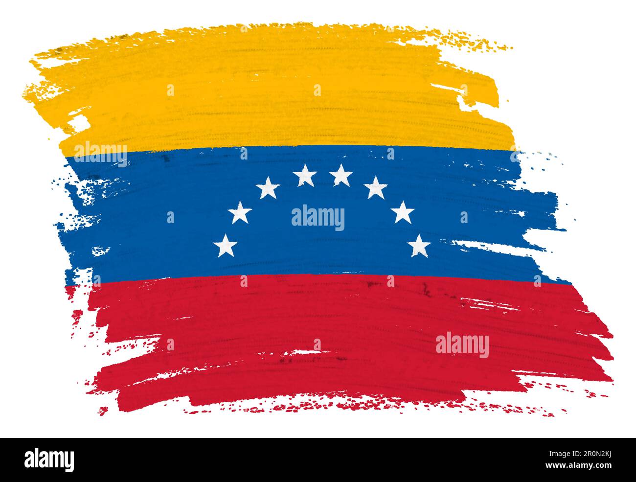 Venezuela flag paint splash brushstroke 3d illustration with clipping ...