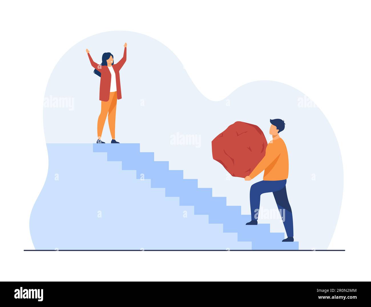 Man going upstairs Stock Vector Images - Alamy