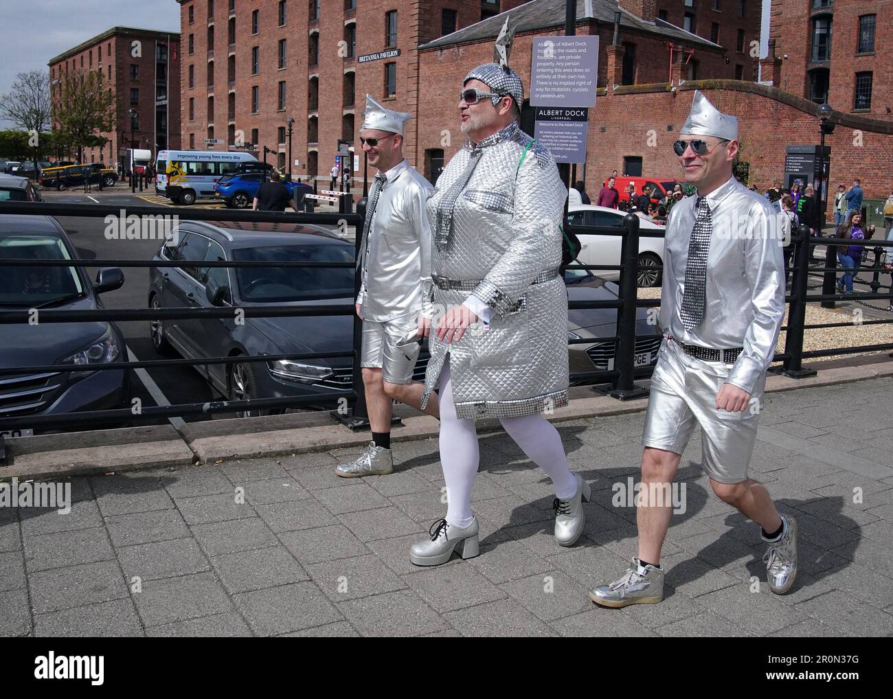 Verka Serduchka, former Ukrainian contestants in 2007, make their way ...