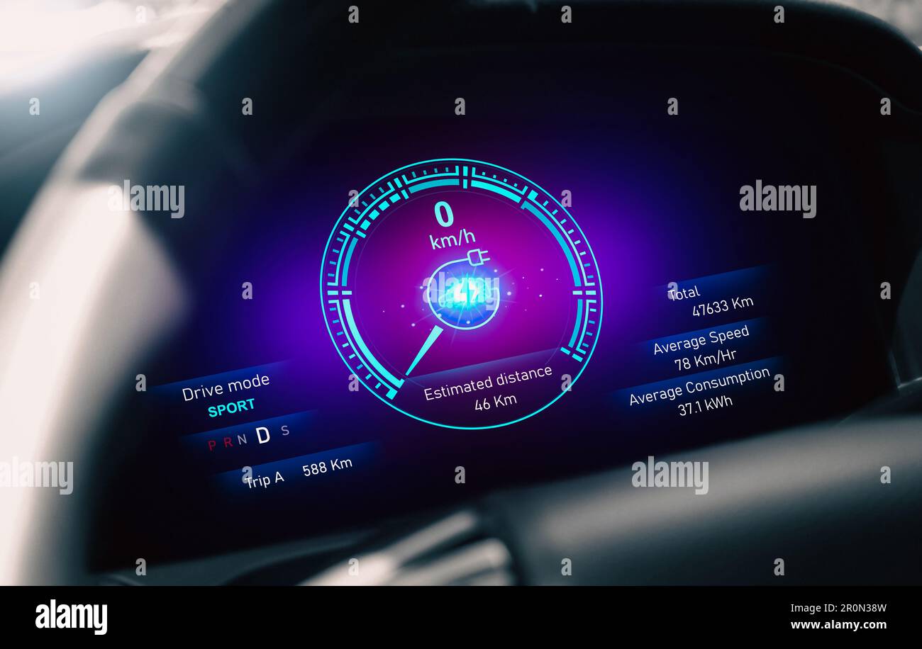 Electric vehicle charge display hi-res stock photography and images - Alamy