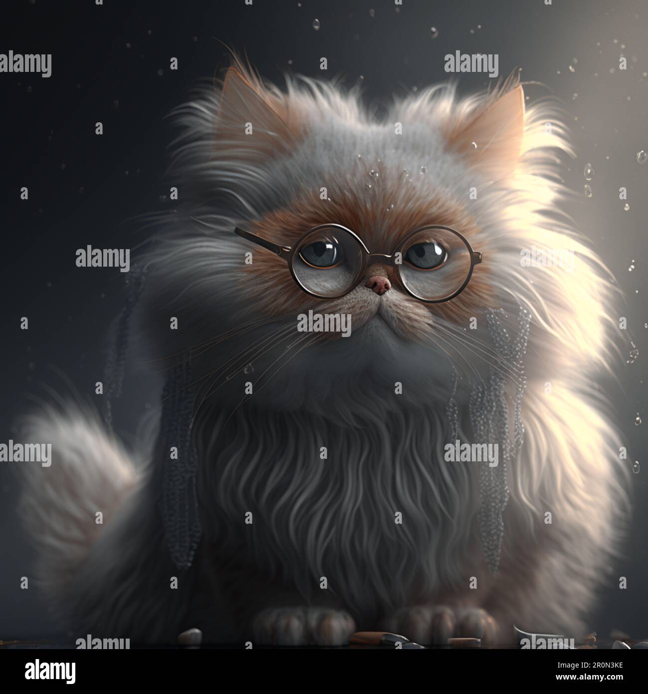 cute cat wearing glasses Stock Photo - Alamy
