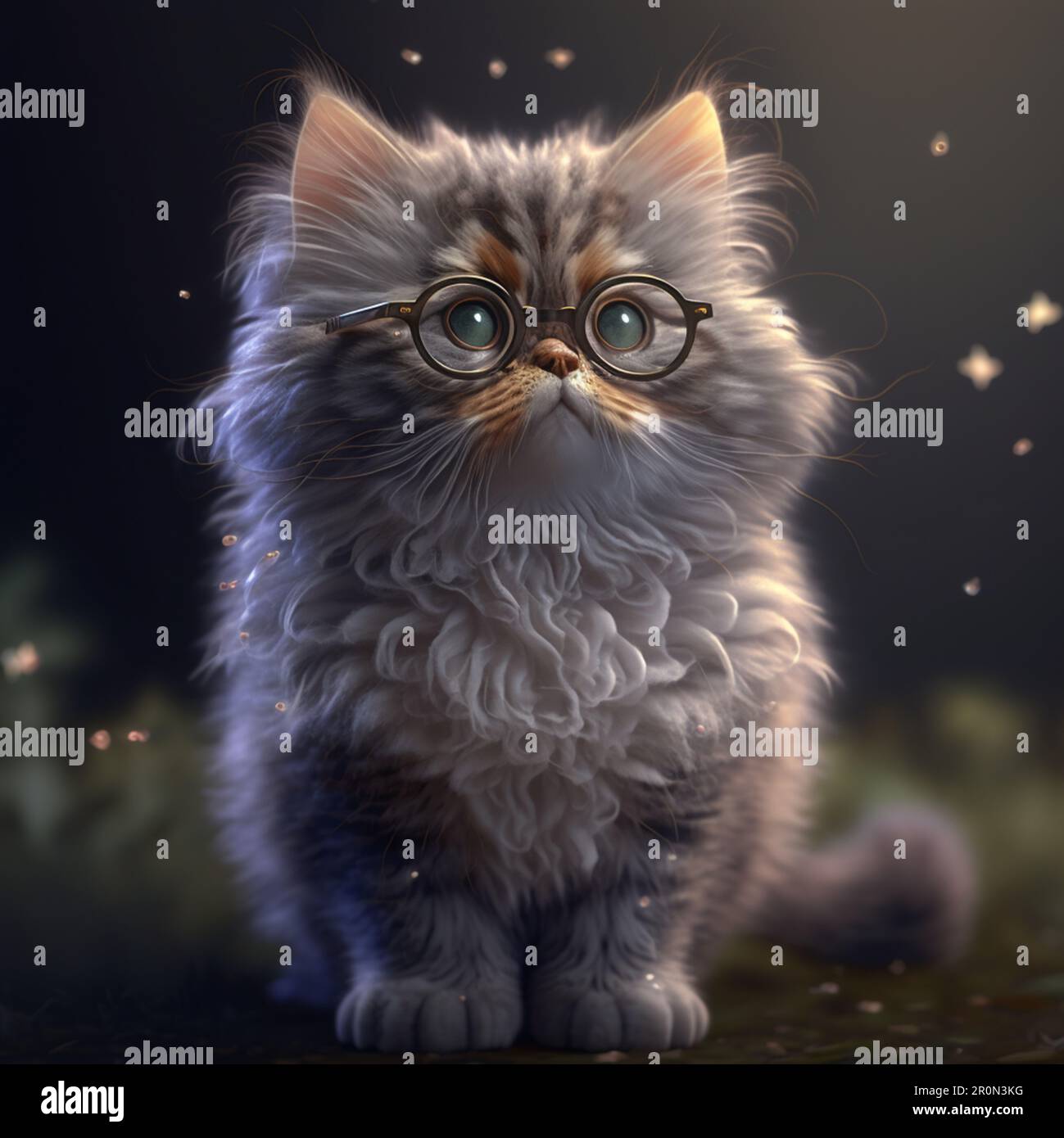 cute cat wearing glasses Stock Photo - Alamy
