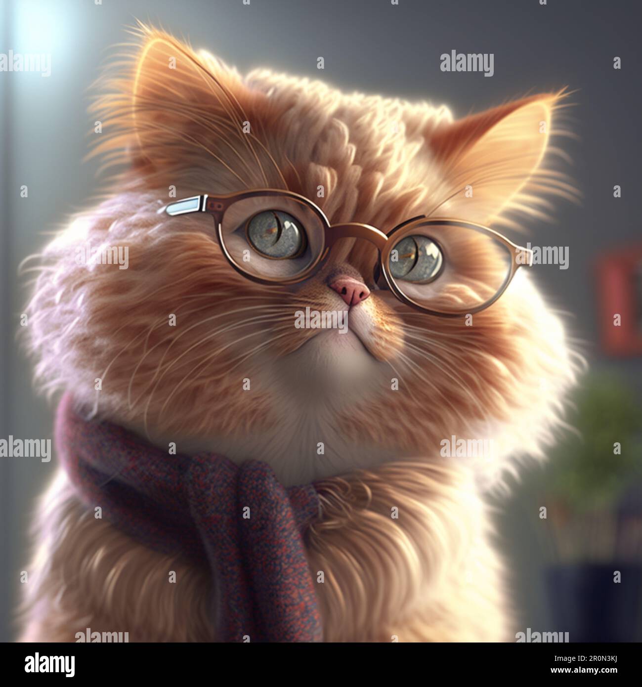 cute cat wearing glasses Stock Photo - Alamy