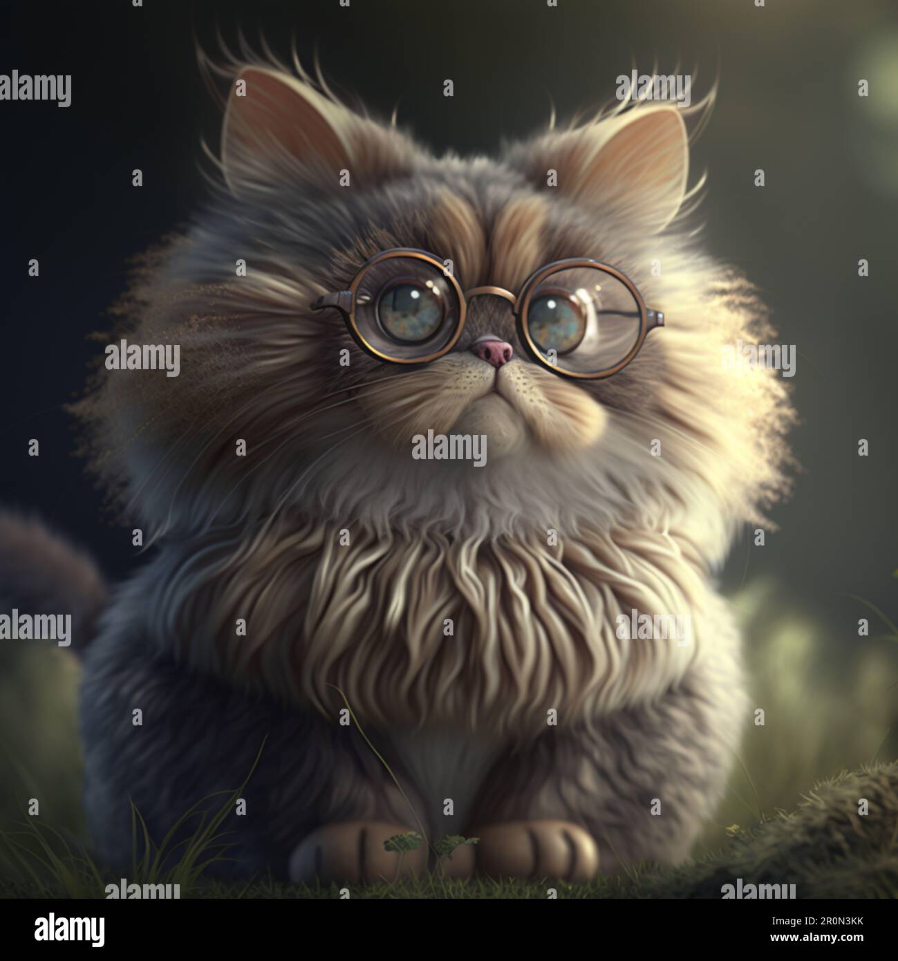 cute cat wearing glasses Stock Photo - Alamy