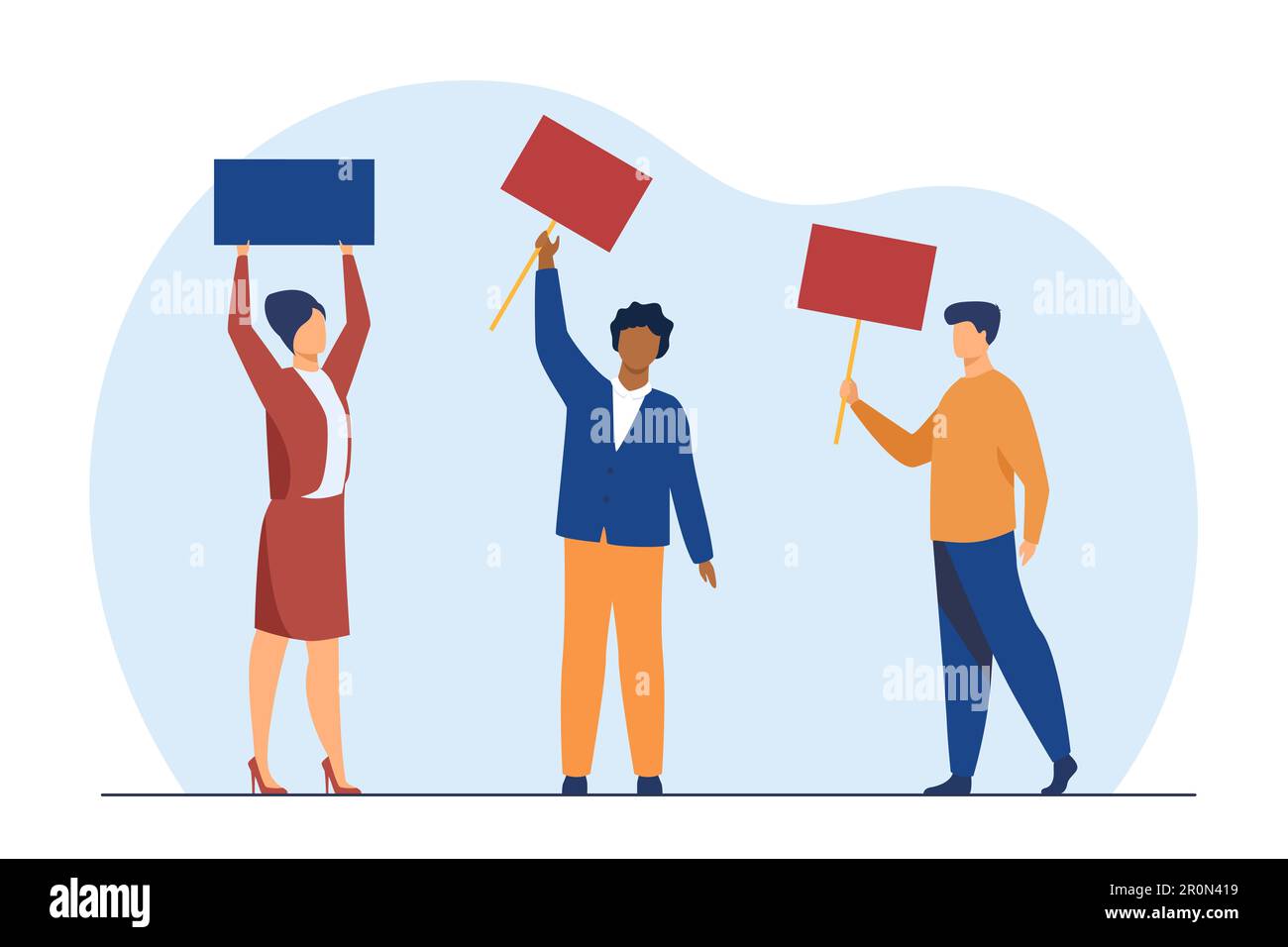 Rally placards demonstration Stock Vector Images - Alamy