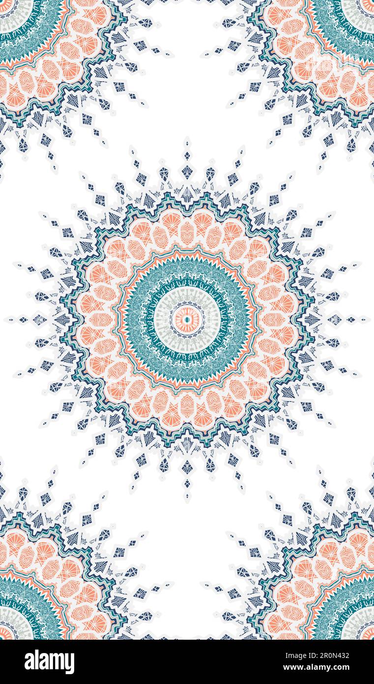 Hand drawn Mandala Seamless Pattern. Arabic, indian, turkish and ...