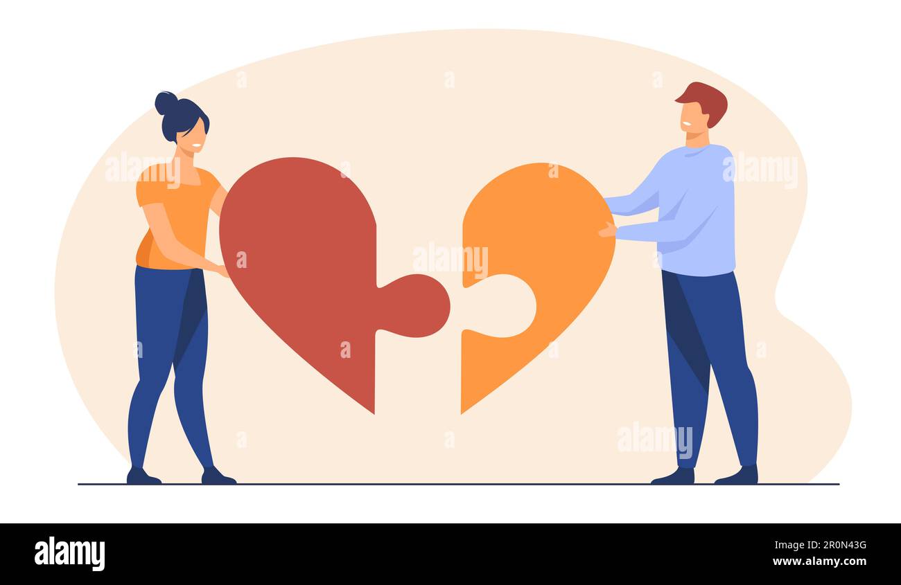 Human heart jigsaw puzzle pieces Stock Vector Images - Alamy