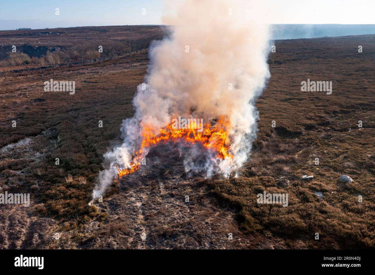 Controlled burning on the moors hi-res stock photography and images - Alamy