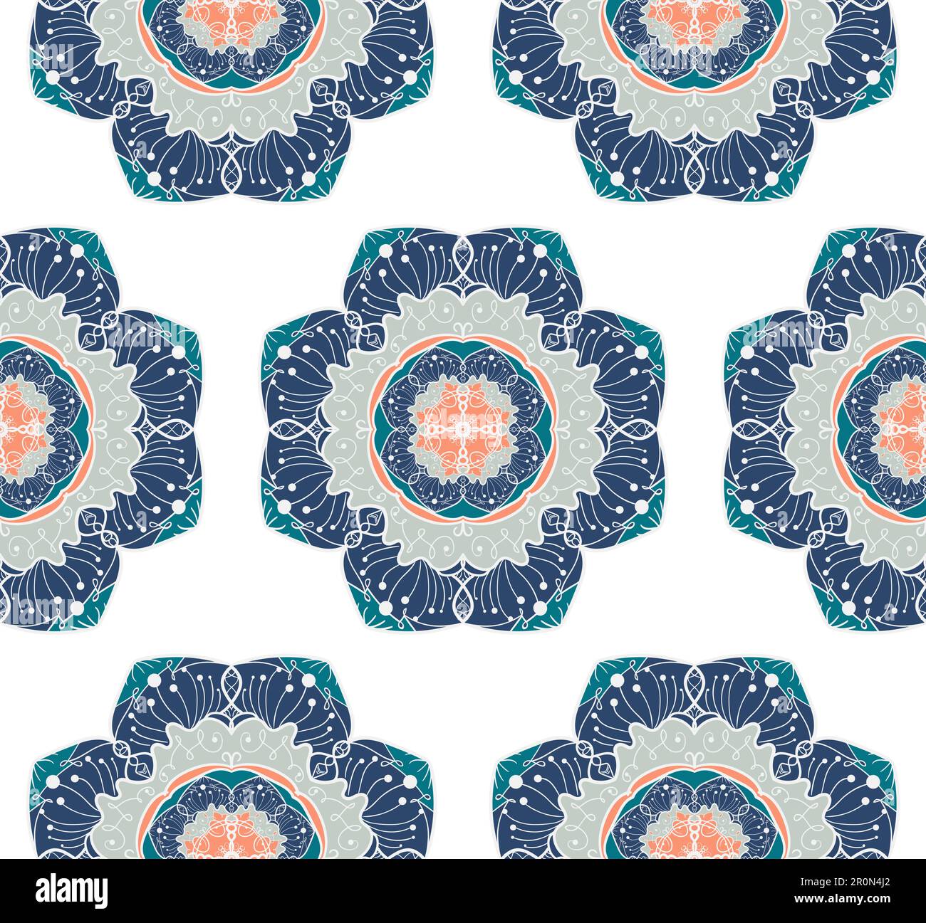 Hand drawn Mandala Seamless Pattern. Arabic, indian, turkish and ...