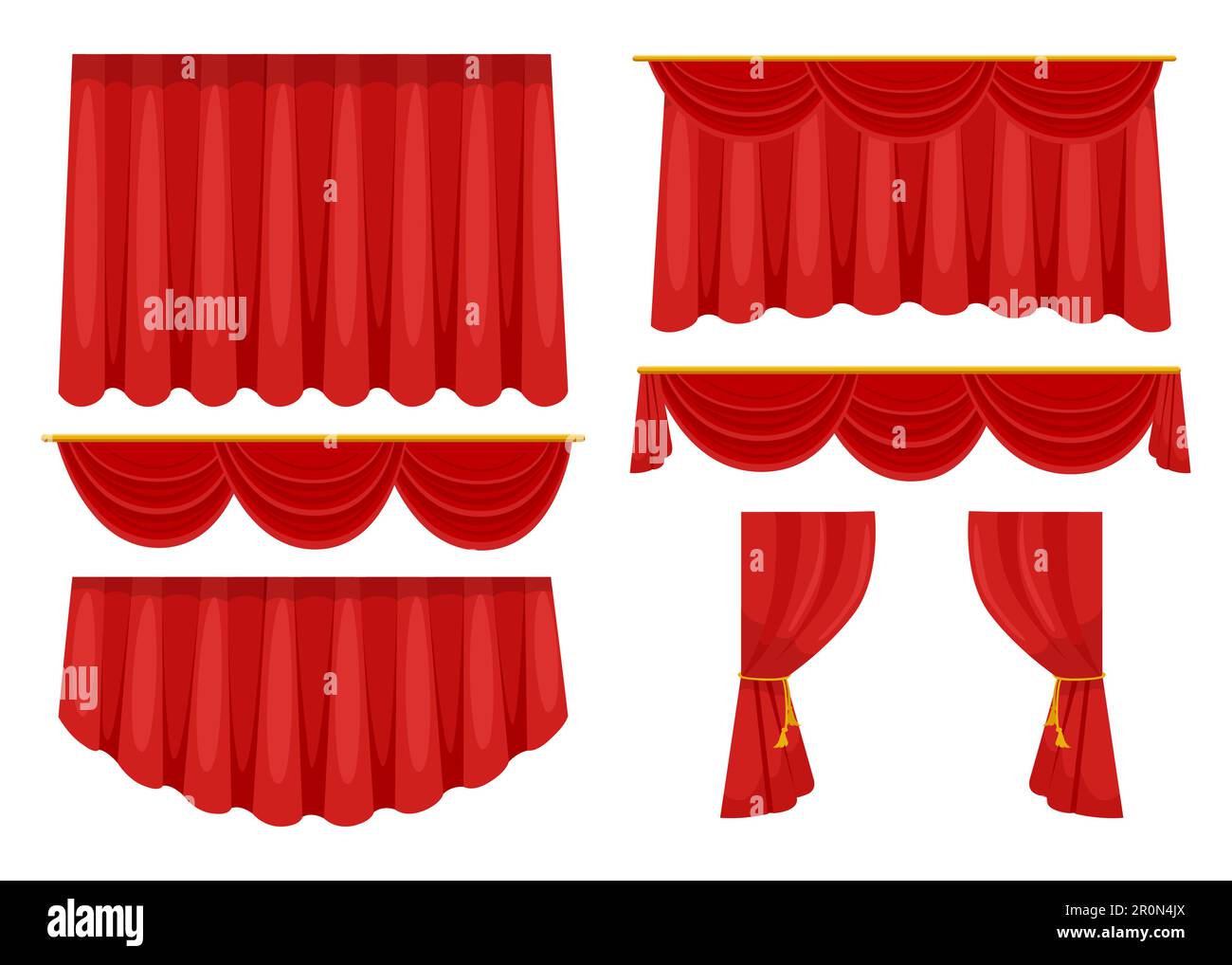 Curtains window decoration interior Stock Vector Images - Alamy