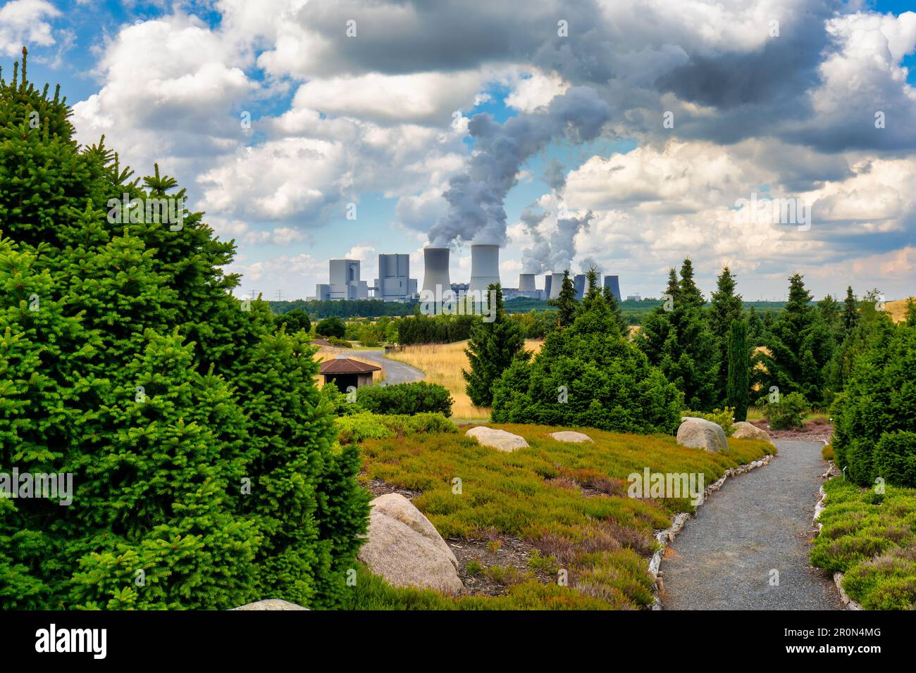 Boulder park Nochten at the Boxberg power plant in Lusatia, germany ...