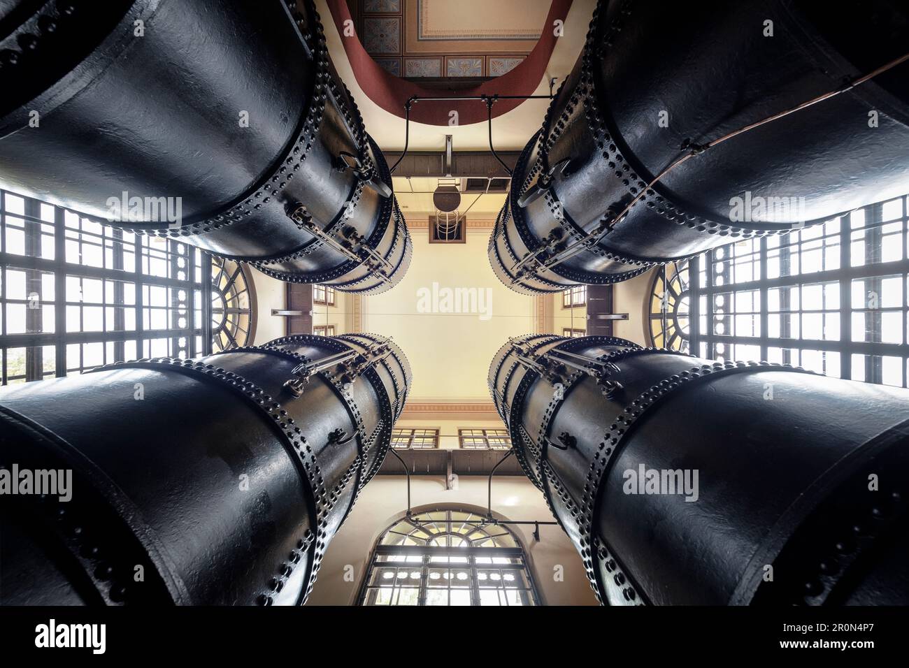Pressure vessel in historic waterworks at the Hochablass, UNESCO World ...