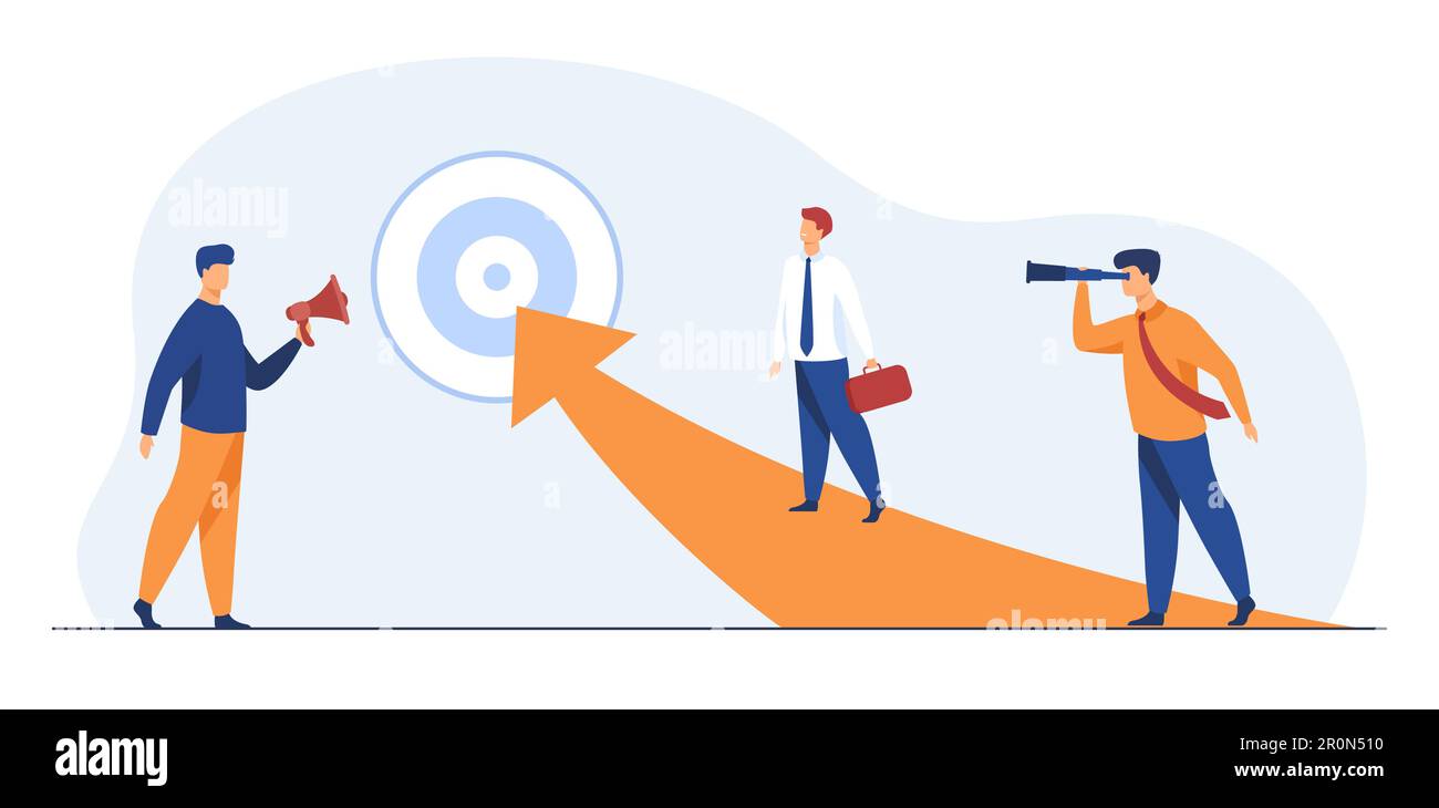 Successful businessmen reaching target Stock Vector Image & Art - Alamy