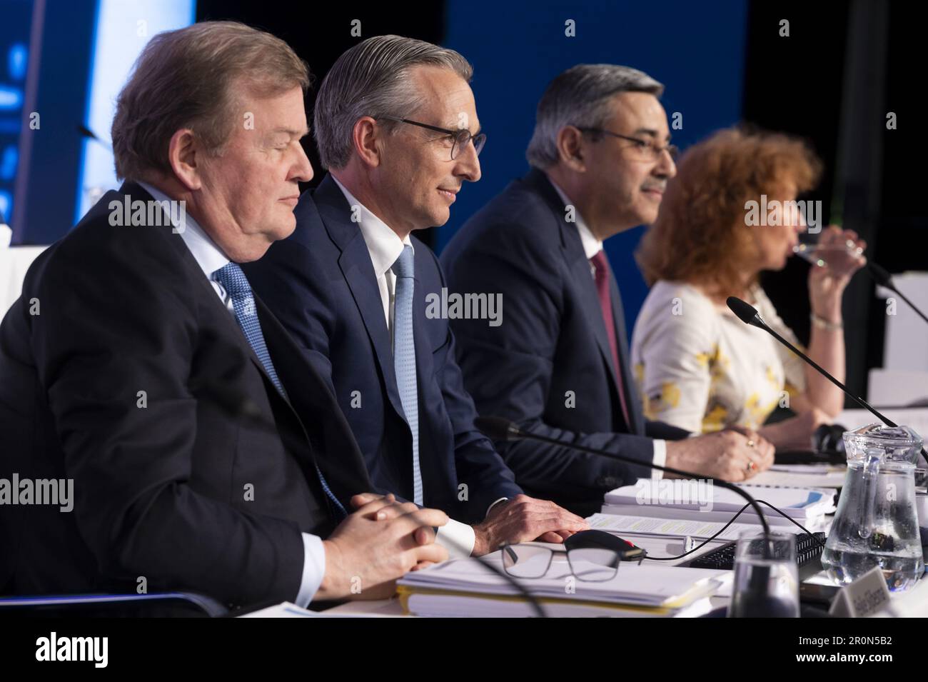 AMSTERDAM - CEO Roy Jakobs - 2nd from left - of Koninklijke Philips NV ...