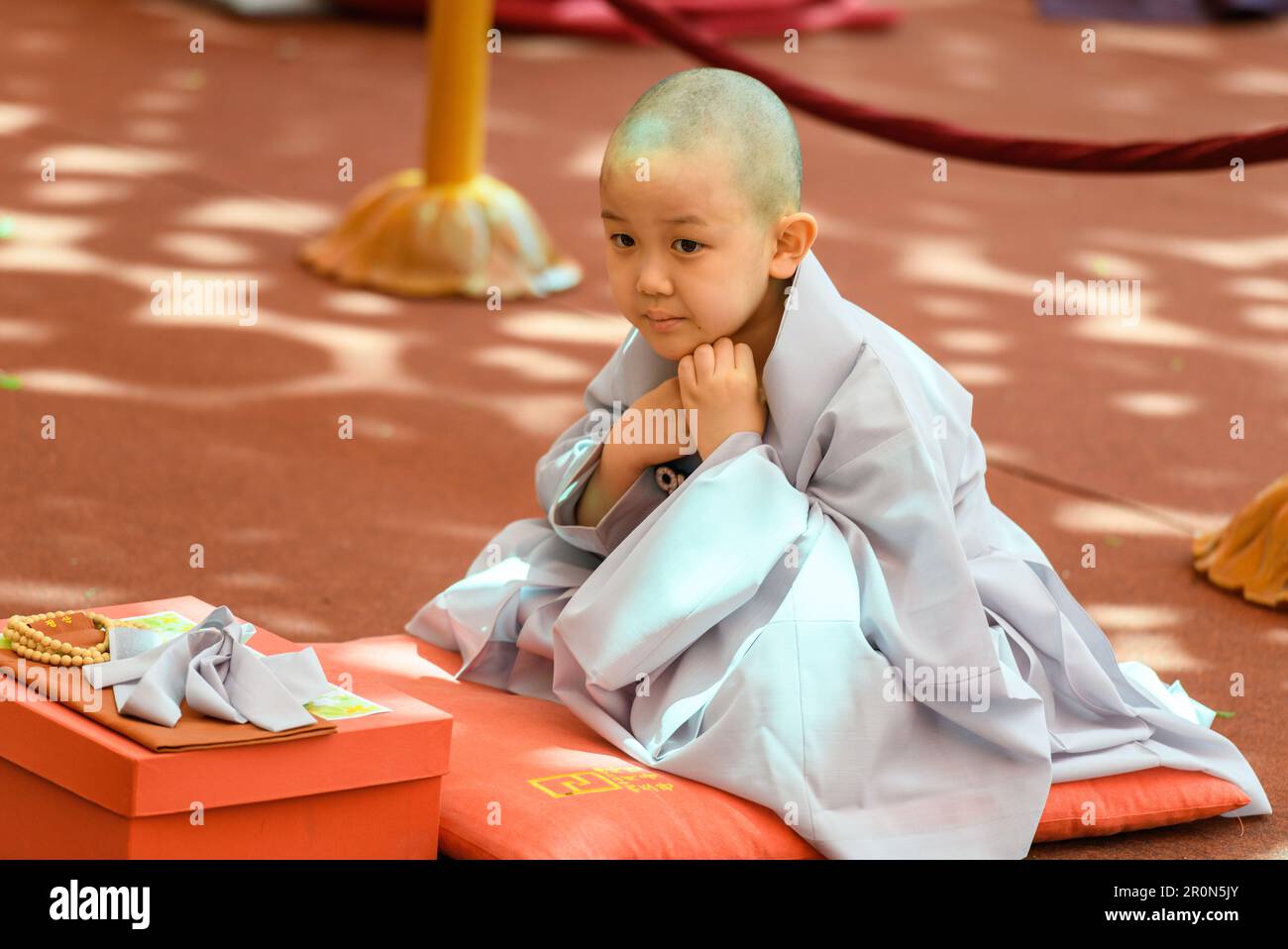 Seoul, South Korea. 09th May, 2023. A South Korean child monk attends ...