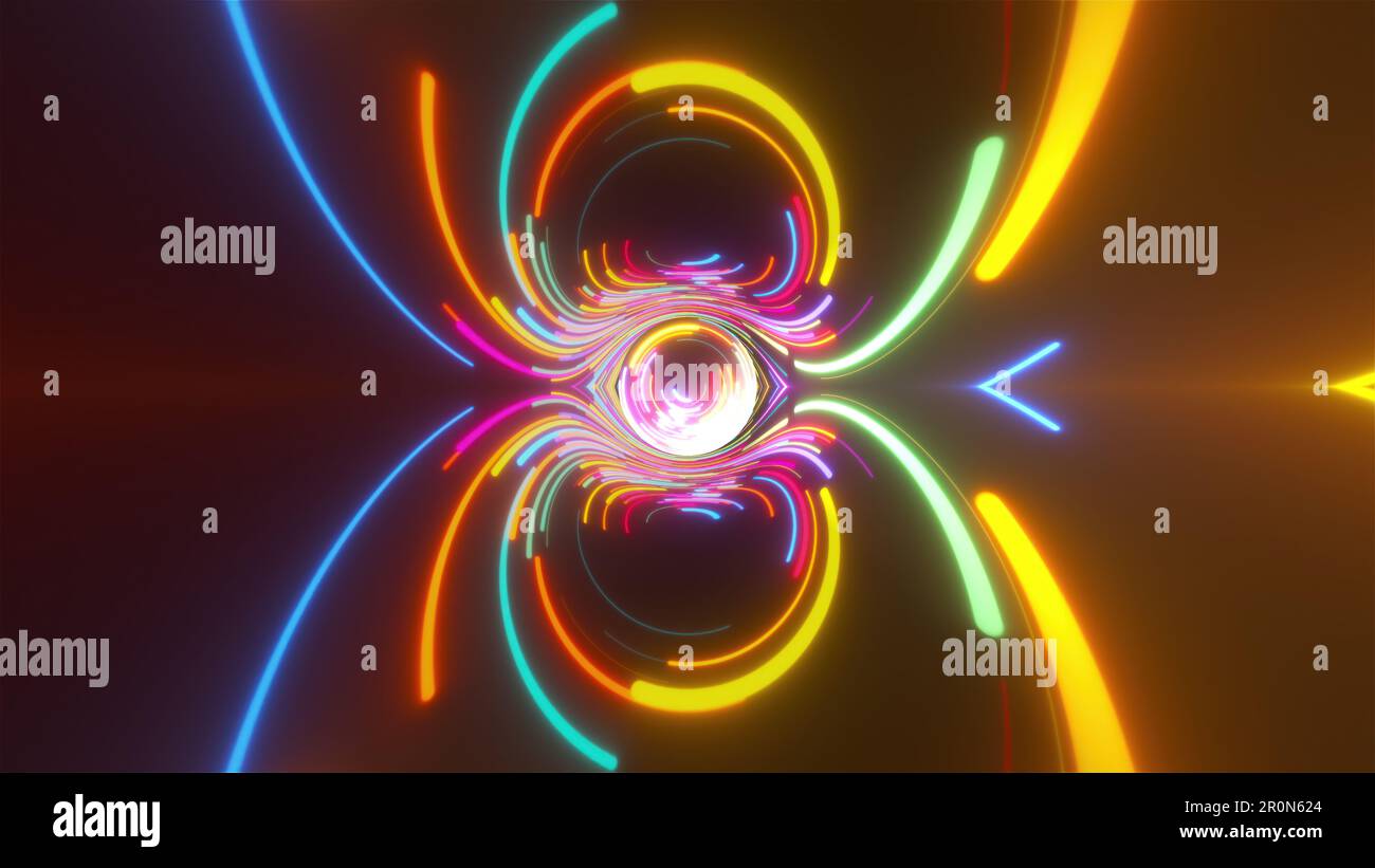 Colorful glow lights. Computer generated 3d render Stock Photo - Alamy