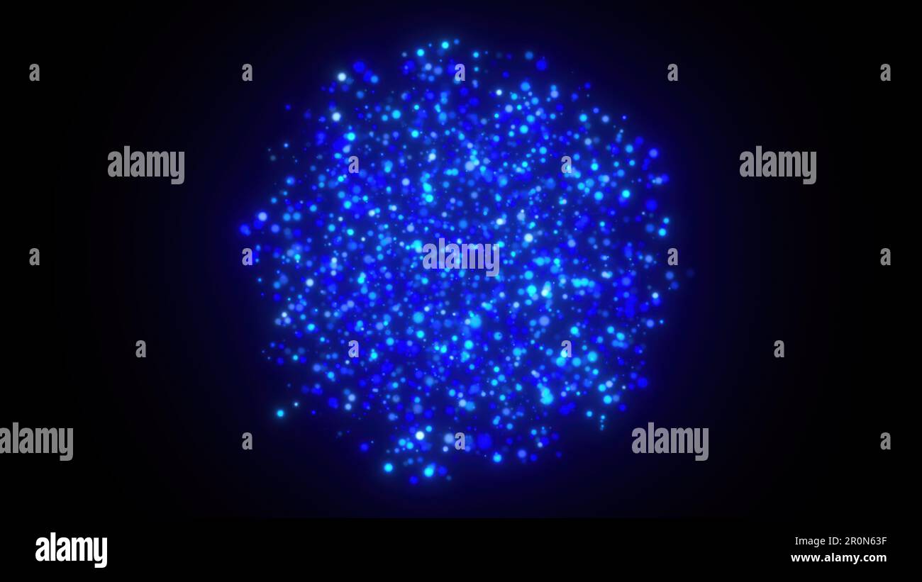 Sphere of glowing particles. Computer generated 3d render Stock Photo - Alamy