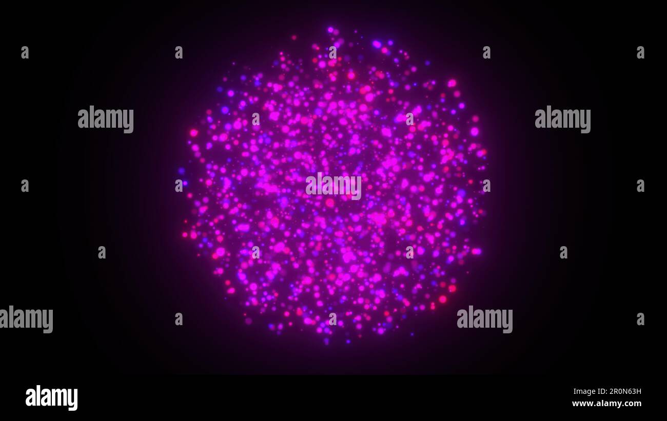 Sphere of glowing particles. Computer generated 3d render Stock Photo - Alamy