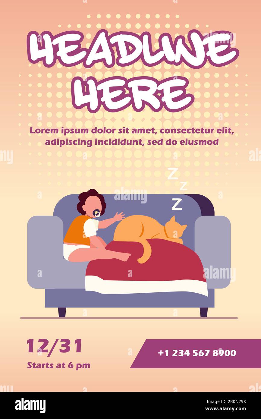 Cute boy sleeping on Stock Vector Images - Alamy