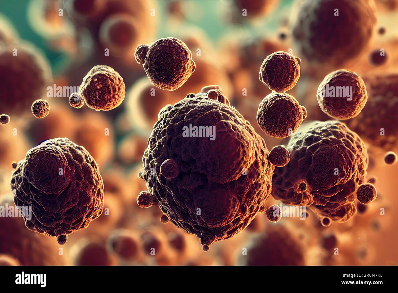 A microscopic view of Coronavirus. COVID 19 virus causing outbreak ...