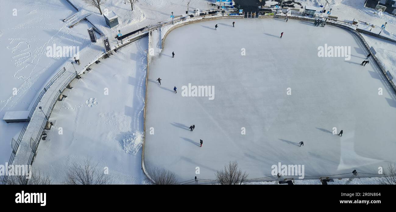 top view ice skating rink Stock Photo - Alamy
