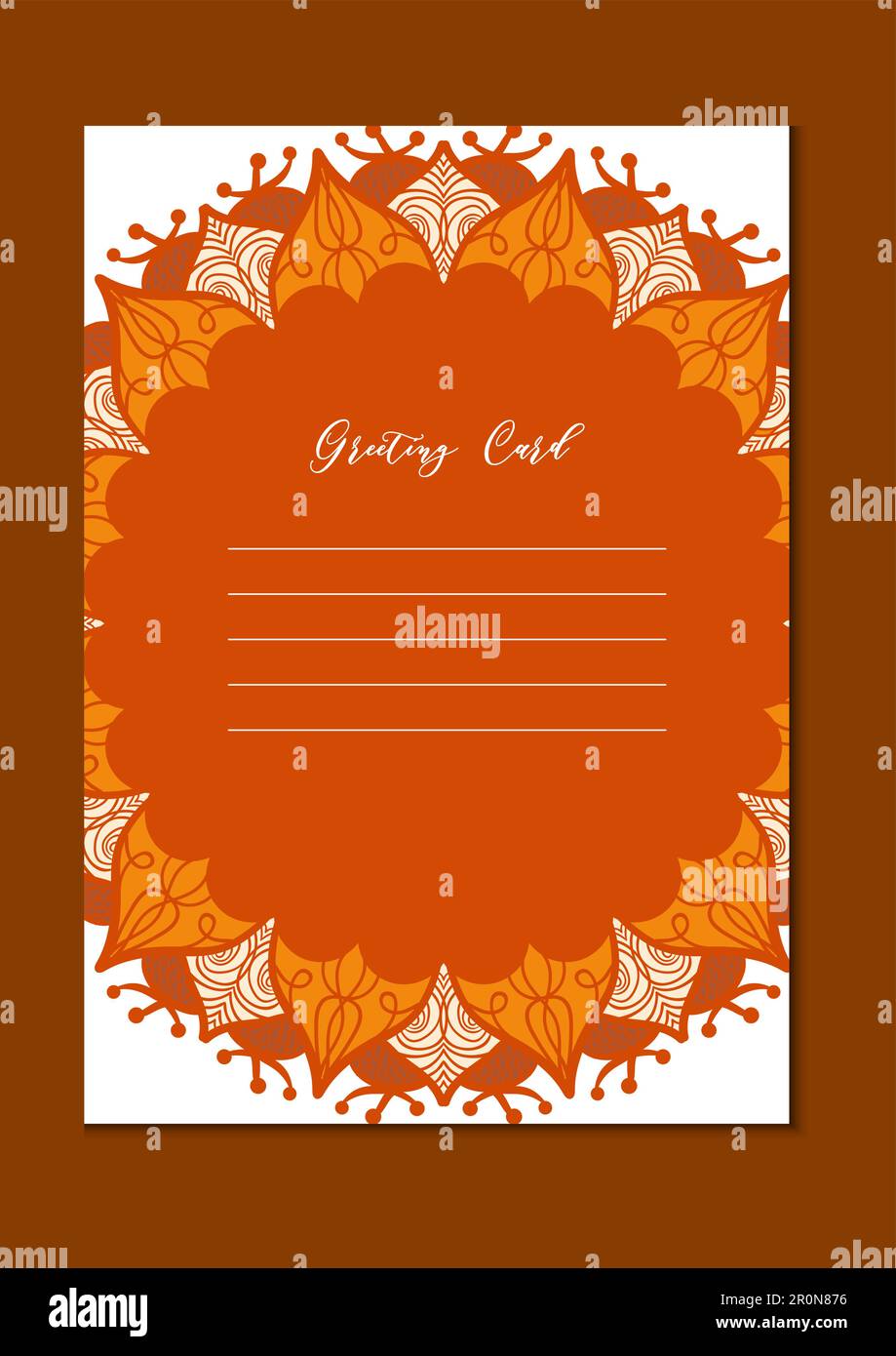 Mandala vintage template card in arabic and indian, islam and ottoman ...