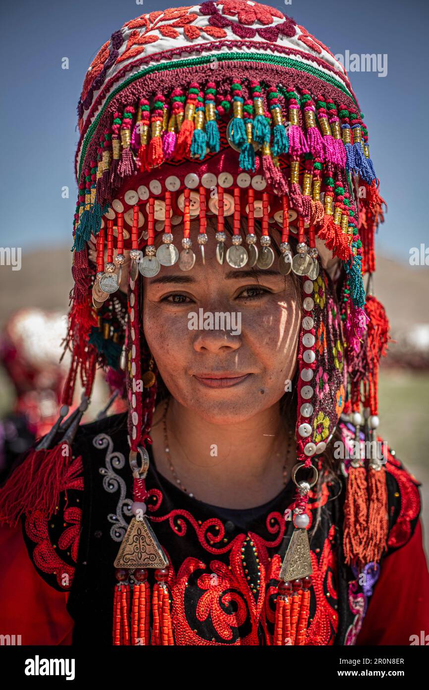 Kyrgyz women at Lake Karakol in Pamir, China, Asia Stock Photo - Alamy
