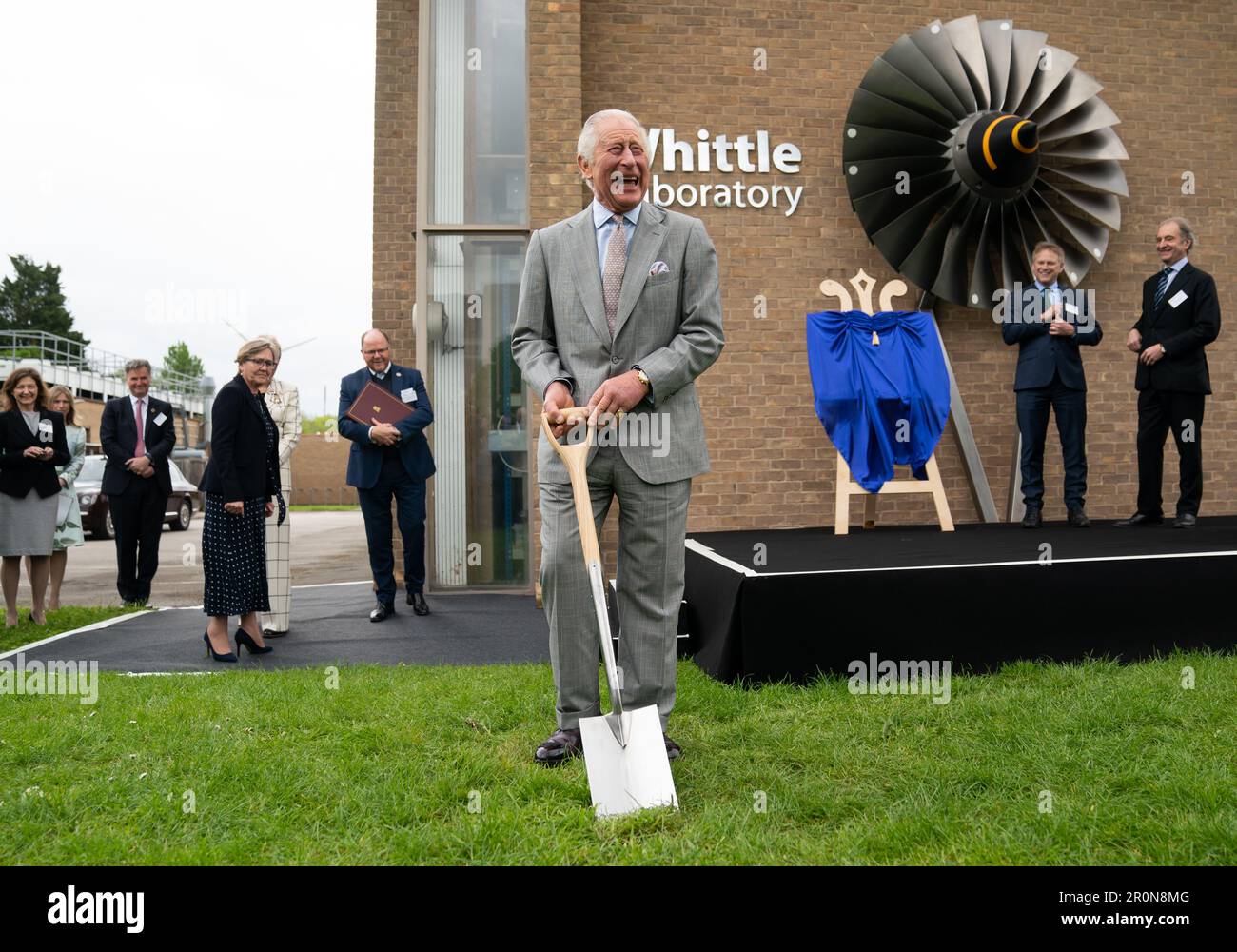 king Charles III during a visit to the Whittle Laboratory in Cambridge ...