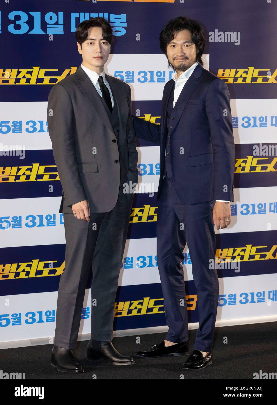 Seoul, South Korea. 9th May, 2023. (L to R) South Korean actors Lee ...