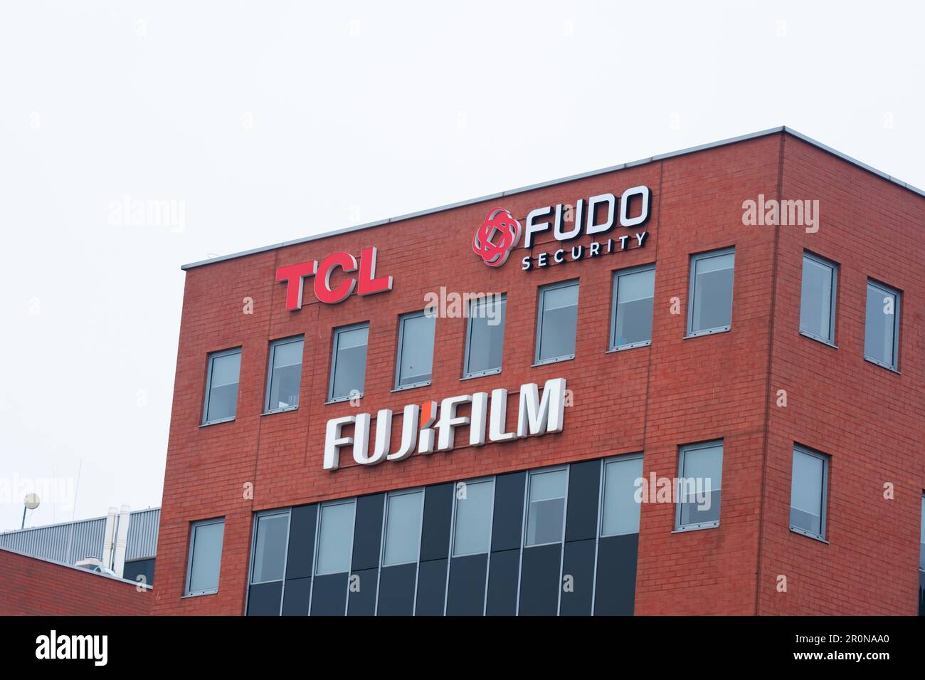 Warsaw, Poland - September 10, 2022: Building with modern TCL, Fudo ...
