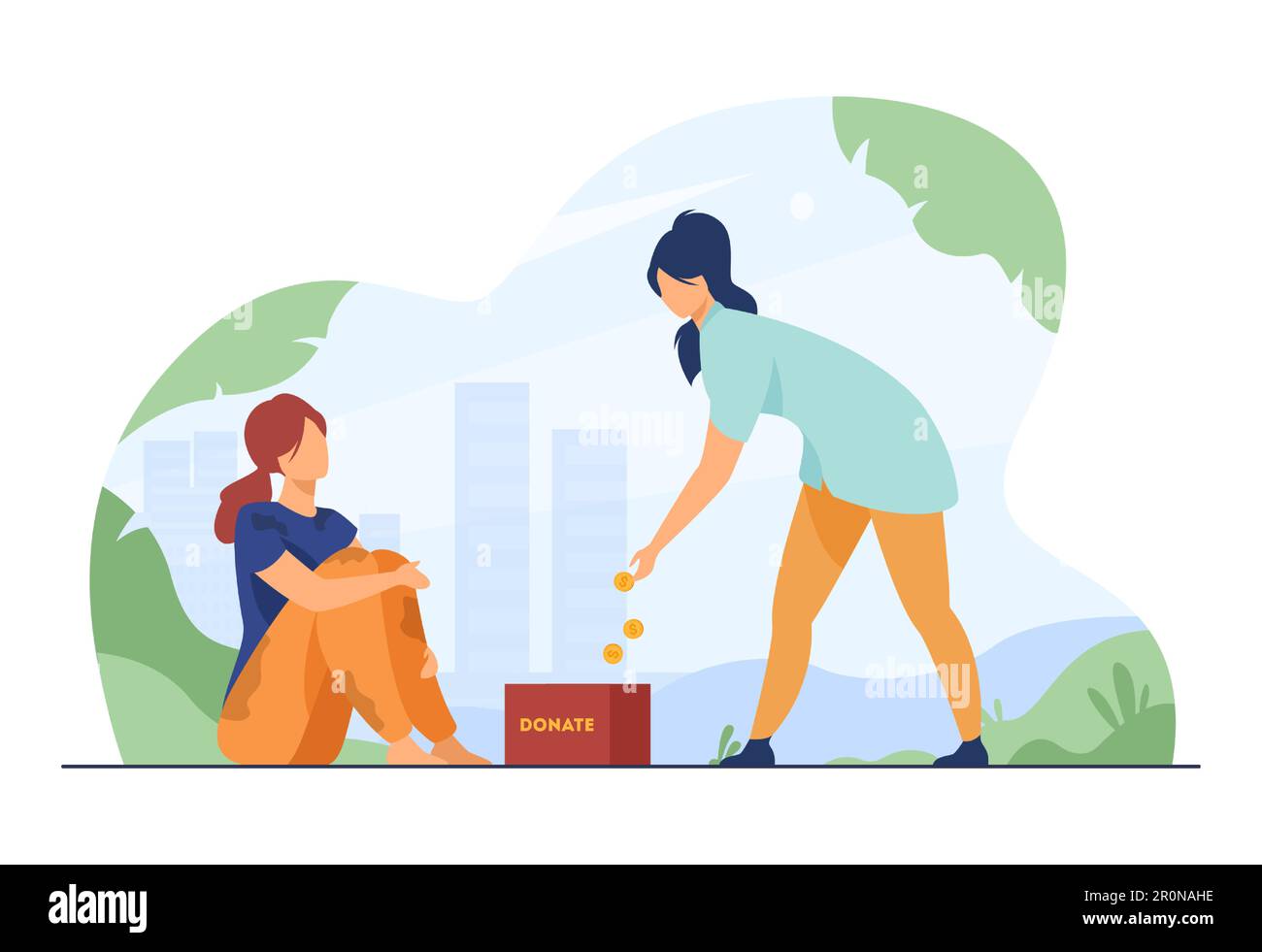 Poverty donating Cut Out Stock Images & Pictures - Alamy