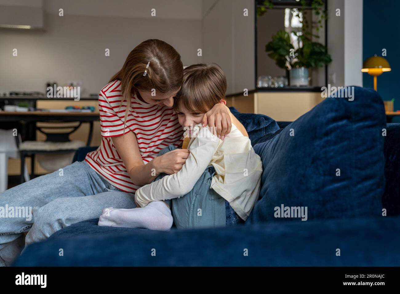 Son teenager serious mother hi-res stock photography and images - Alamy
