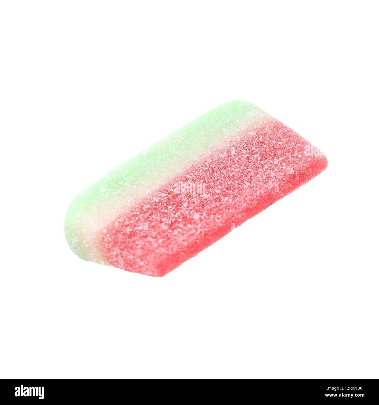 Sweet jelly watermelon candy on white background Stock Photo - Alamy